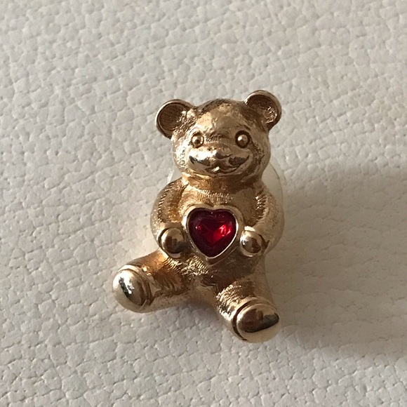 Avon | Jewelry | Vintage Avon Birthday Bear Lapel Pin July Ruby Red ...